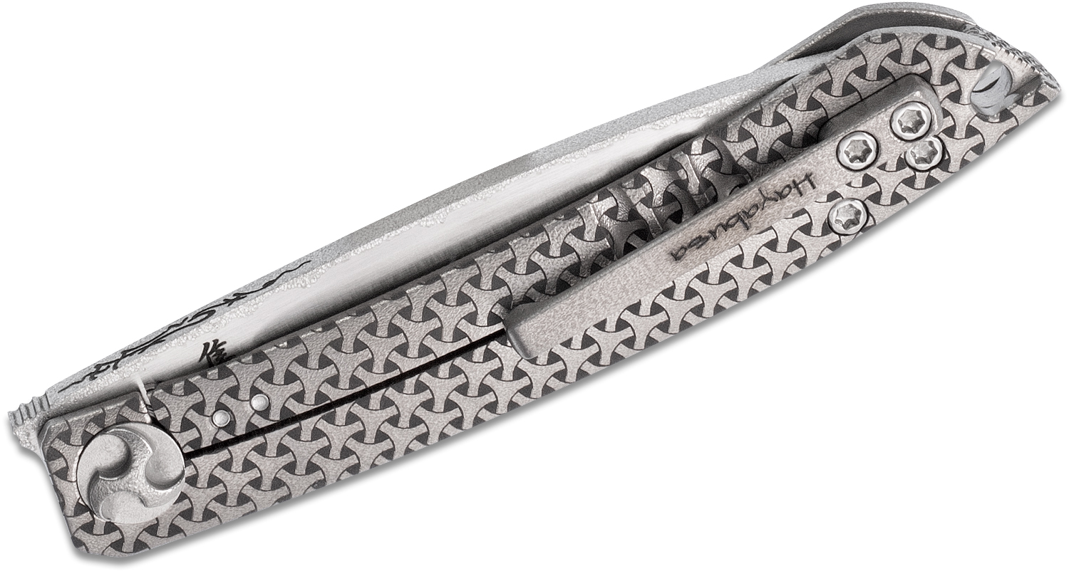 Glenn Waters Custom Hayabusa Flipper Knife 3" M390 Carbide Coated Blade ...