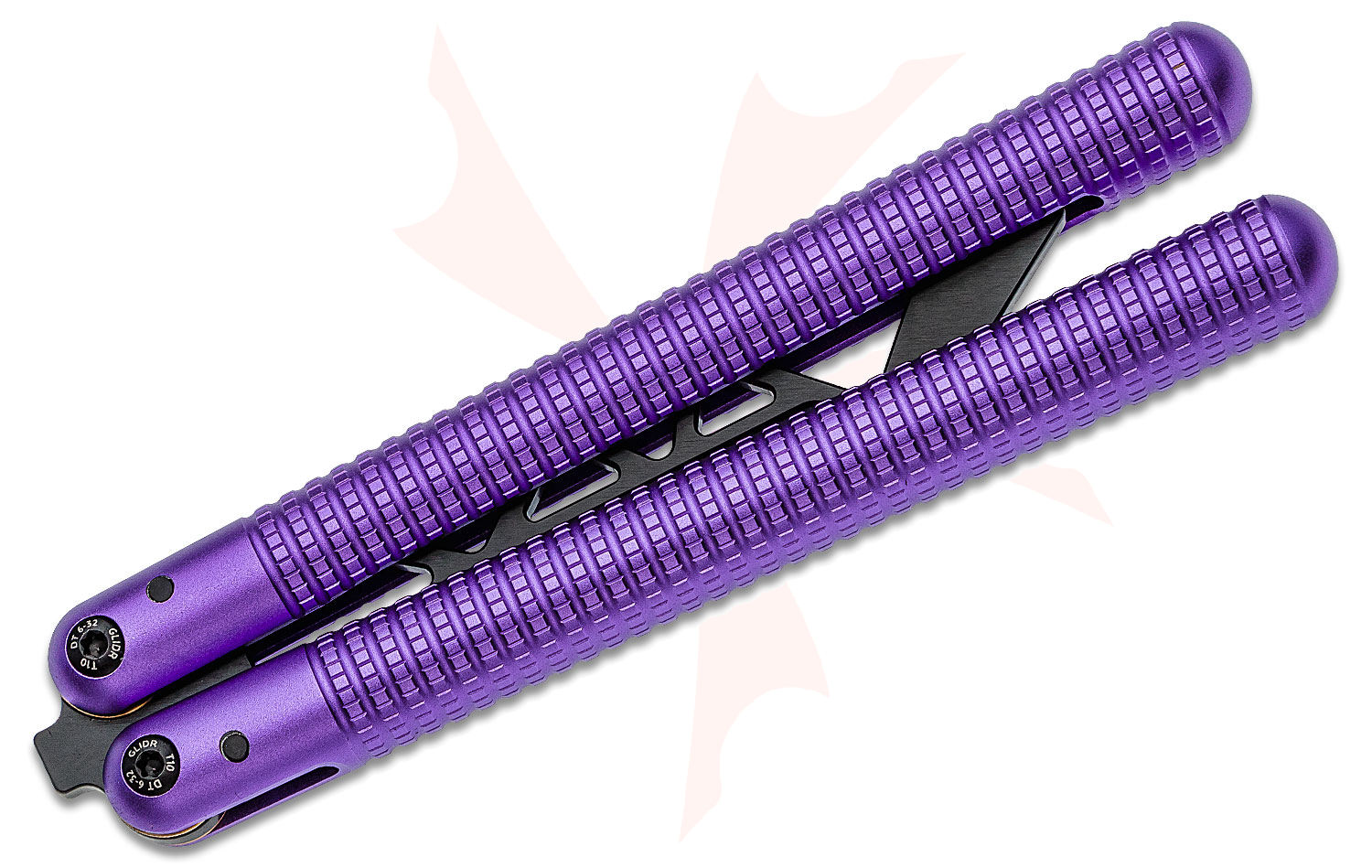 Glidr Sahara Dragon Purple Balisong Butterfly Trainer 4.84" Unsharpened ...