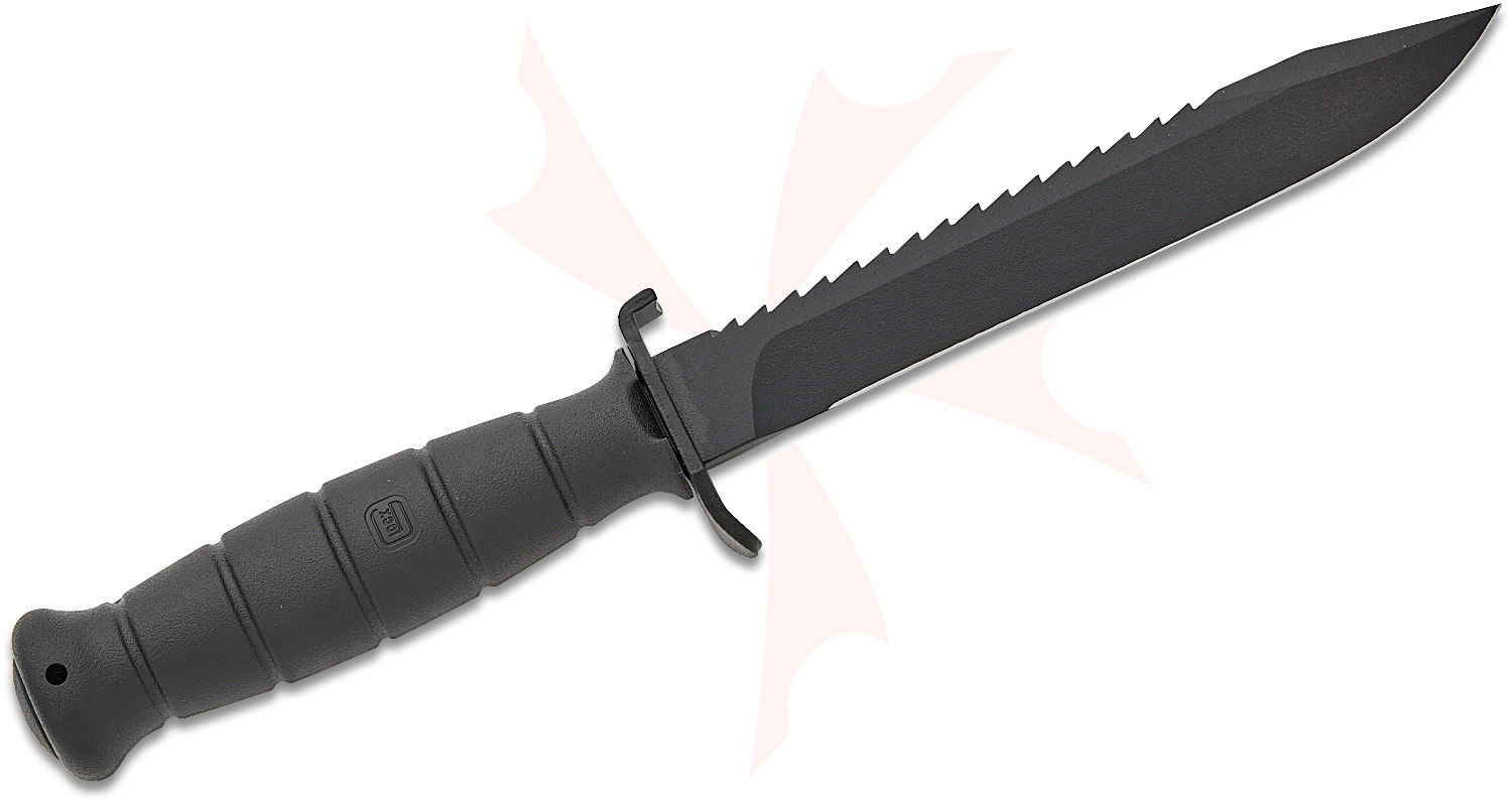 Glock Field Knife FM 81 Fixed Blade 6.5" Carbon Steel Sawback Clip ...
