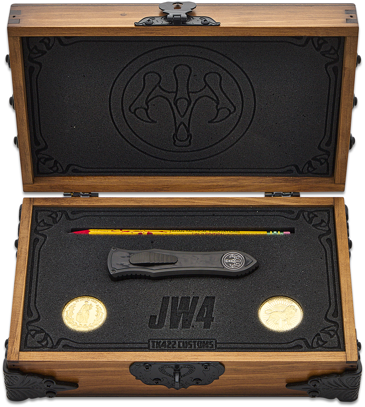 Grant & Gavin Hawk Custom Deadlock Model C OTF AUTO John Wick Set 3.5" CPM-MagnaCut Black DLC ...