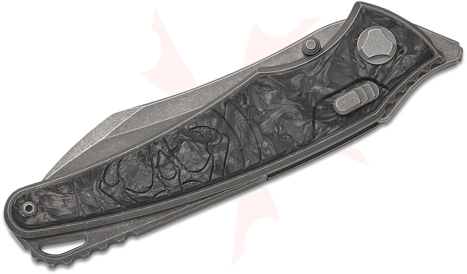 Grant & Gavin Hawk Custom Talon Hawk Lock Flipper Knife 3.375" M390 ...