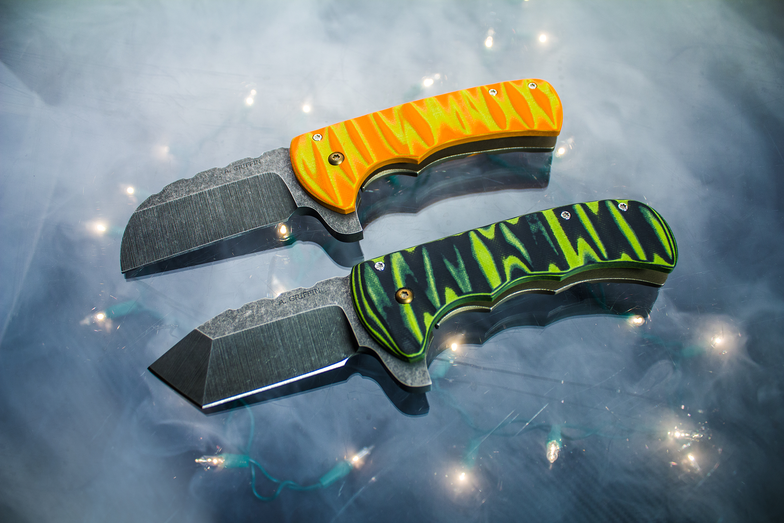 Anthony Griffin Custom Mini Monster Flipper 3.05" Black Acid Wash S35VN ...