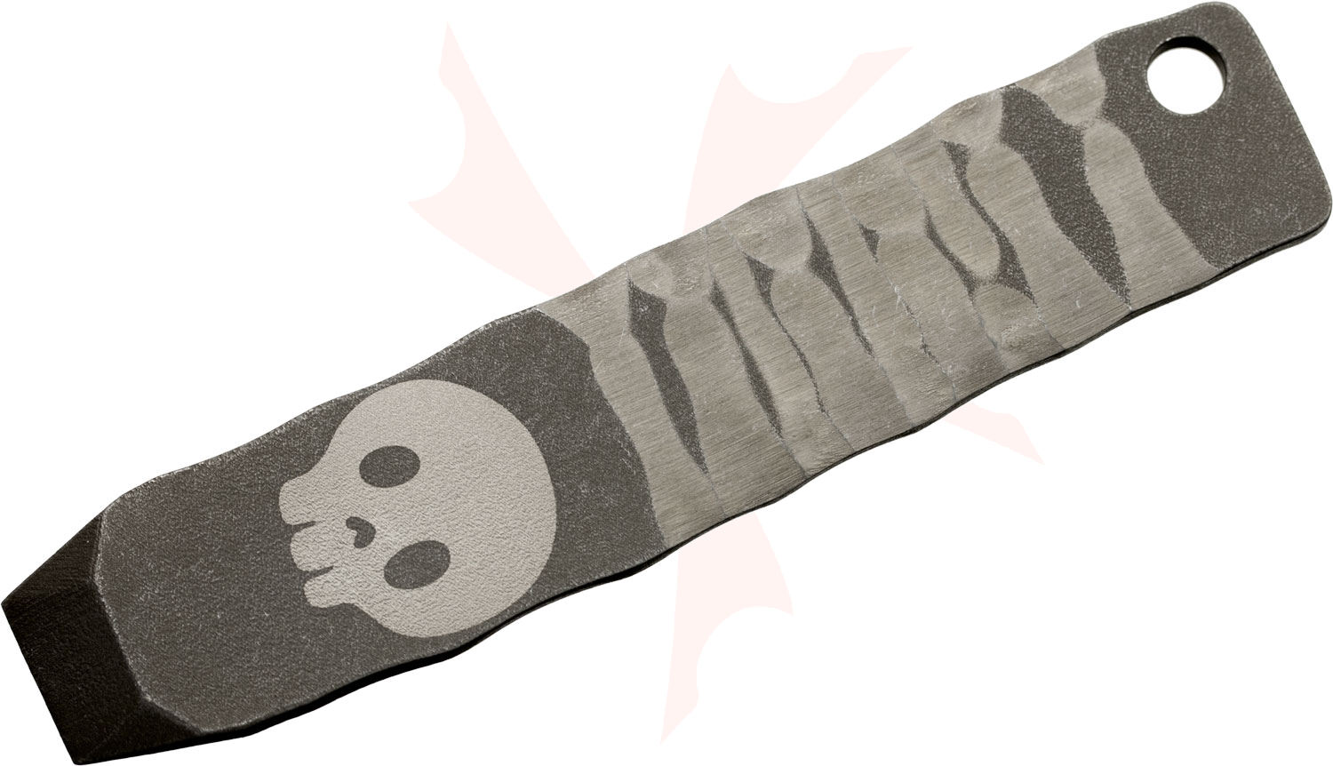 Anthony Griffin Custom Mini Pry Bar, 3.75" Milled Titanium with Skull ...