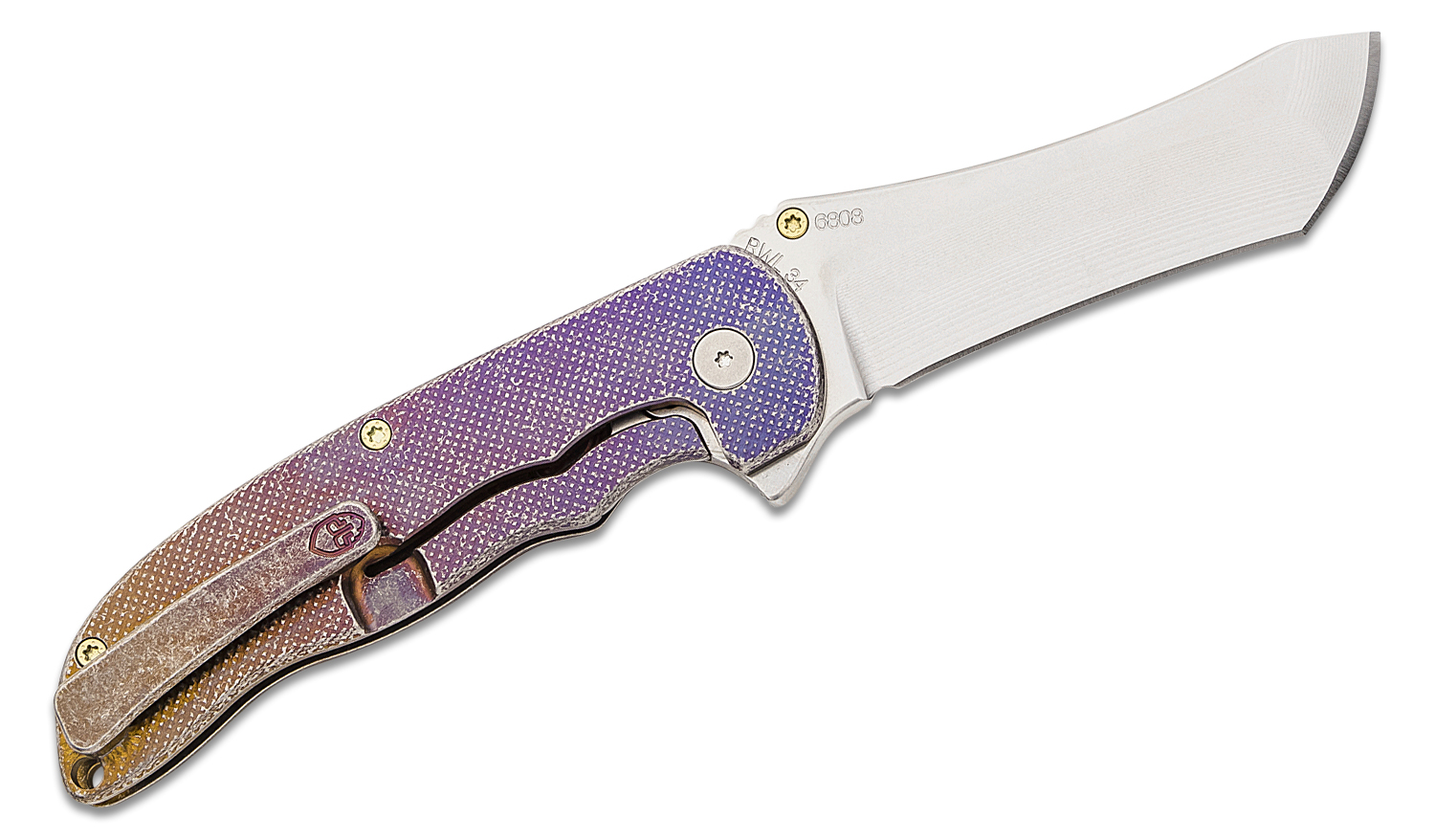 Grimsmo Knives Custom Norseman #6808 Flipper Knife 3.7" RWL-34 ...