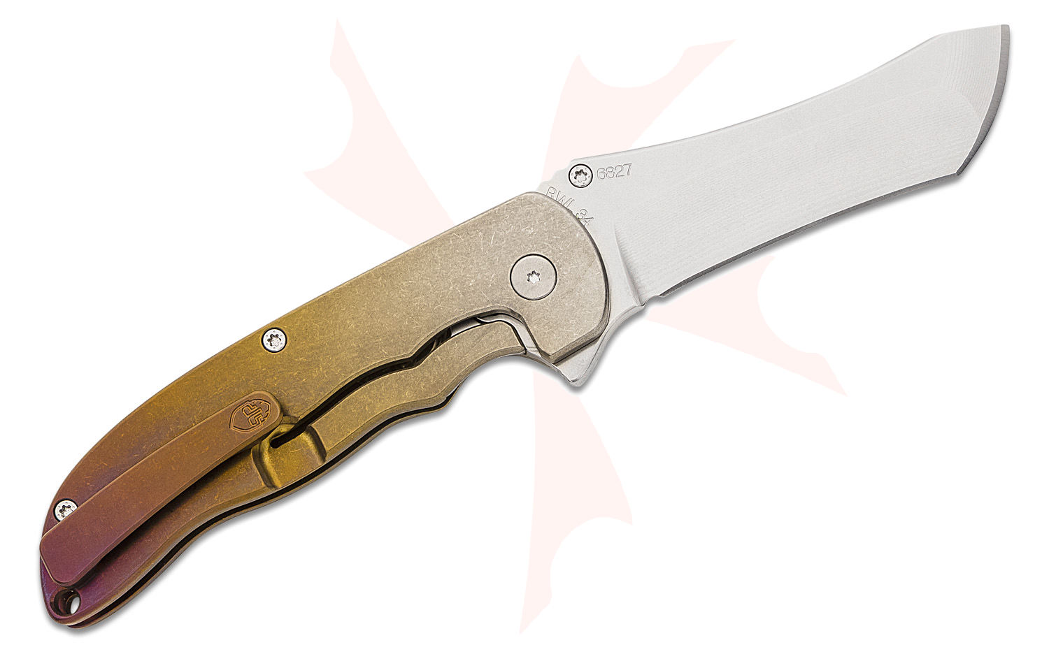 Grimsmo Knives Custom Norseman #6827 Flipper Knife 3.7" RWL-34 ...