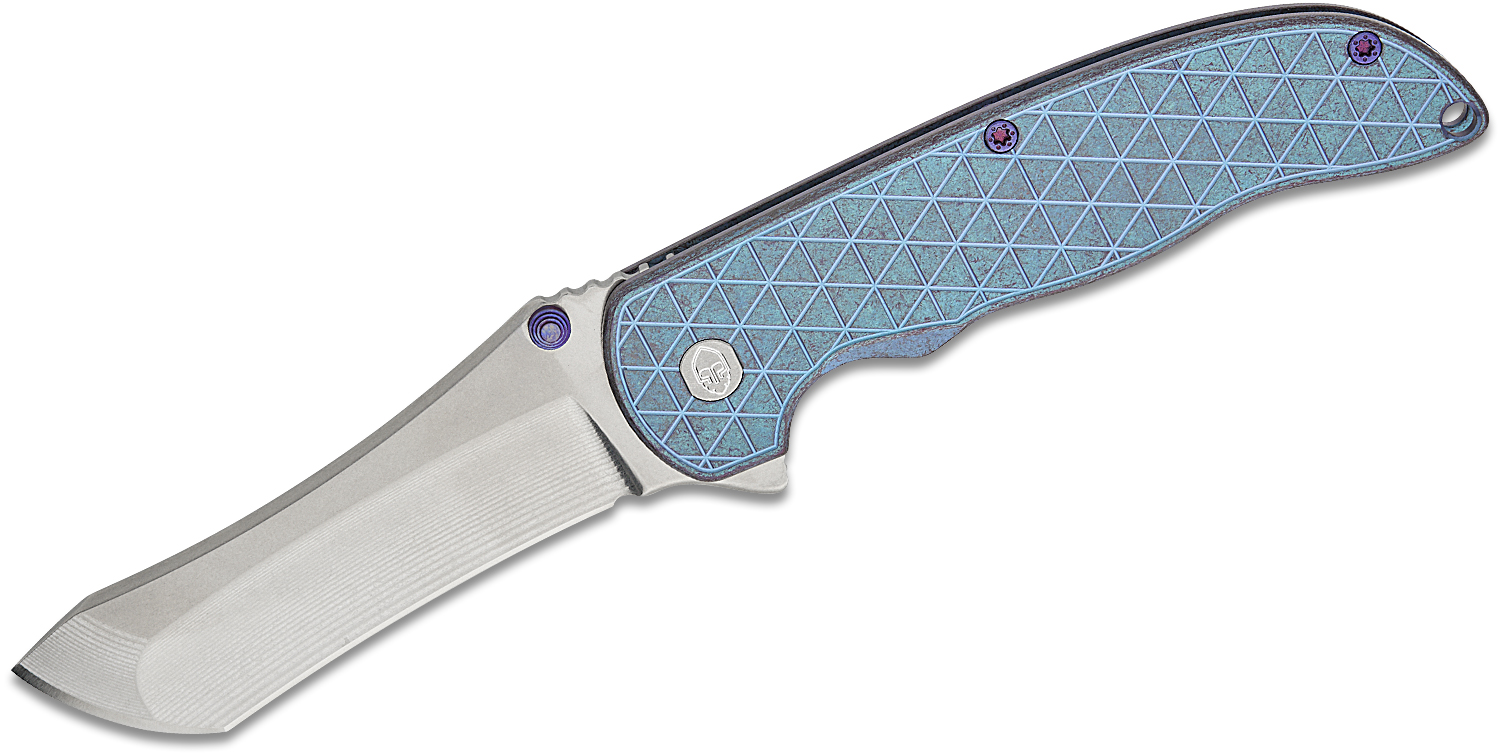 Grimsmo Knives Custom Norseman #7881 Flipper Knife 3.7" RWL-34 ...