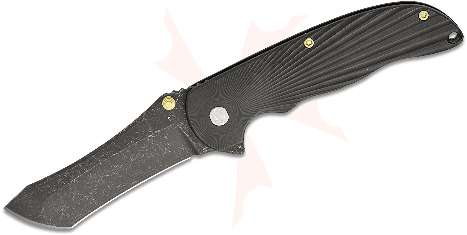 Grimsmo Knives Custom Norseman #8244 Flipper Knife 3.7" RWL-34 Acid ...