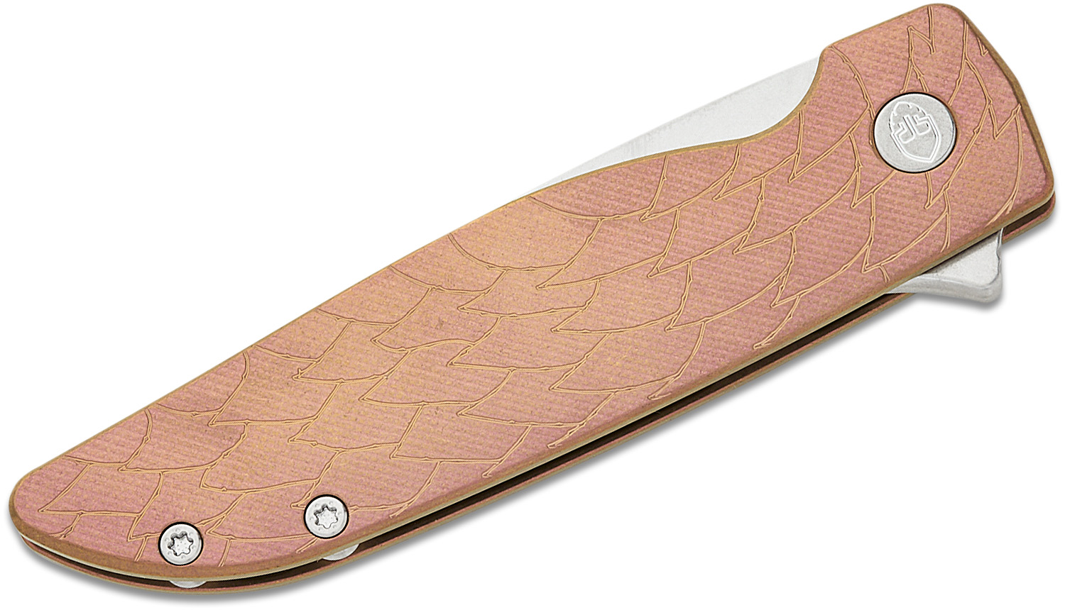 Grimsmo Knives Custom Rask #2697 Flipper Knife 3.5" RWL-34 Stonewashed ...