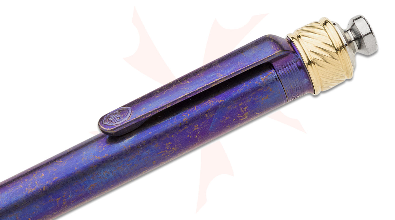 Grimsmo Knives Custom Saga Pen #5161, Purple with Bronze Flakes ...