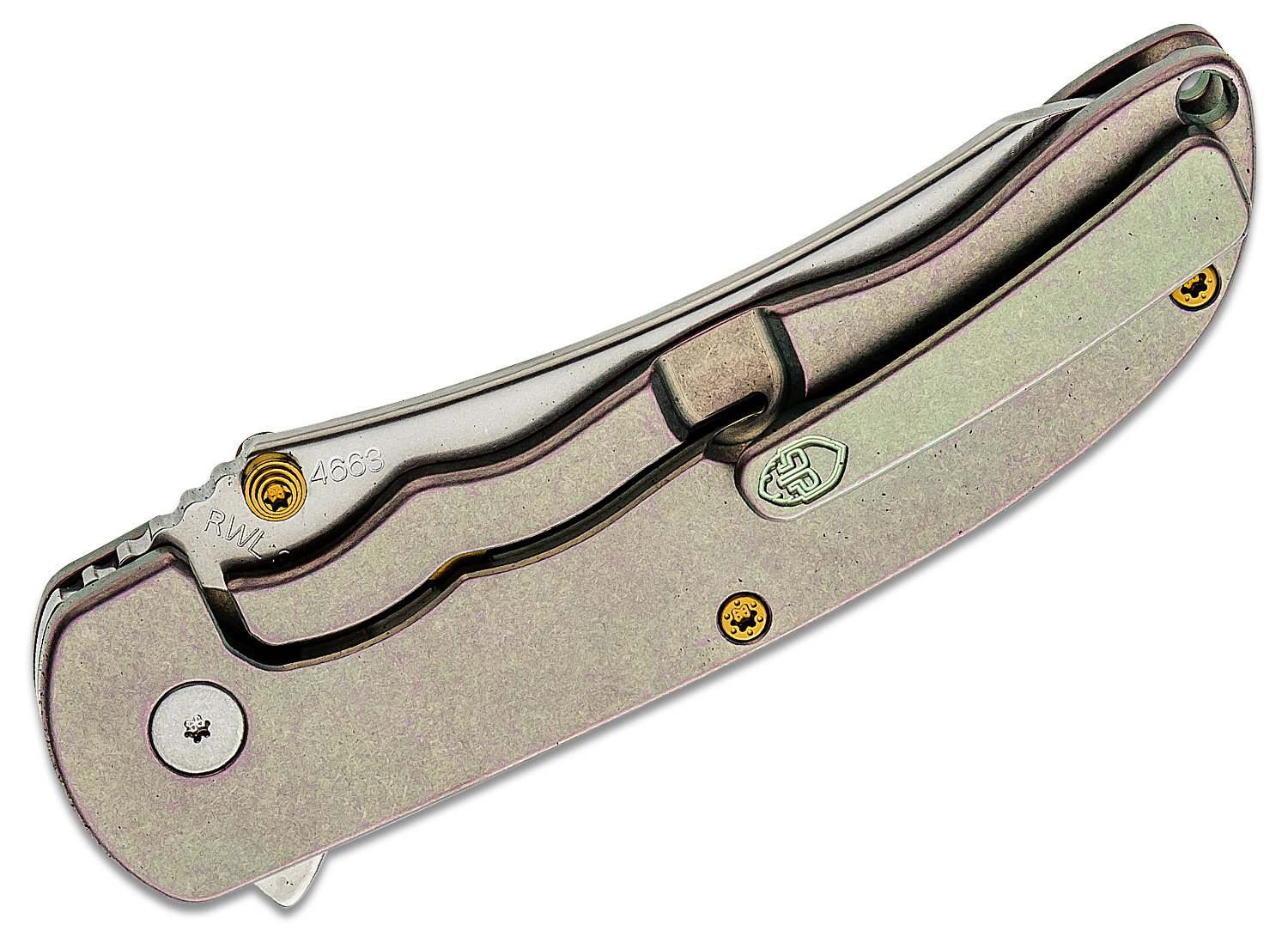 Grimsmo Knives Custom Norseman #4663 Flipper Knife 3.7" RWL-34 ...