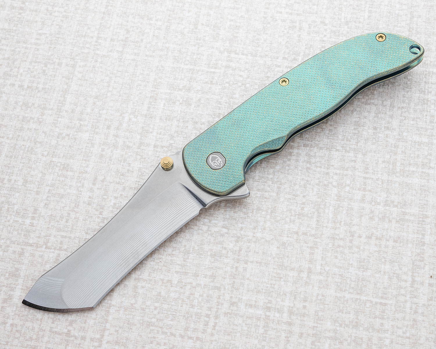 Grimsmo Knives Custom Norseman #4701 Flipper Knife 3.7" RWL-34 ...