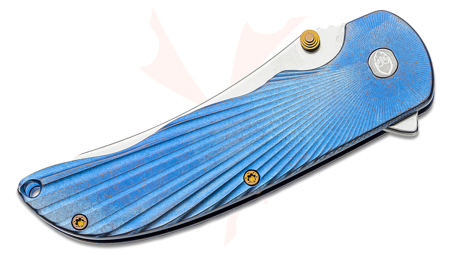 Grimsmo Knives Custom Norseman #5746 Flipper Knife 3.7" RWL-34 ...