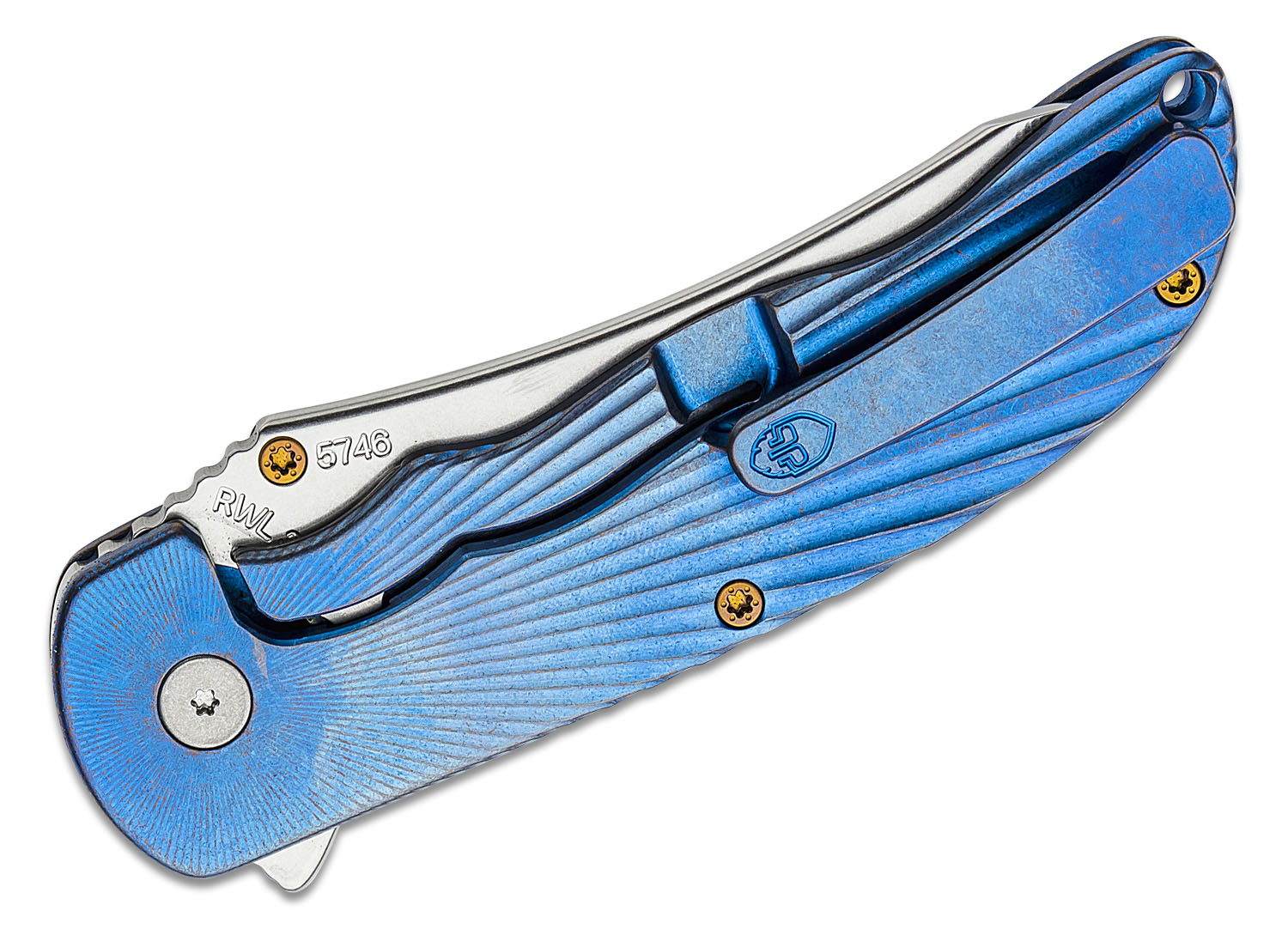 Grimsmo Knives Custom Norseman #5746 Flipper Knife 3.7" RWL-34 ...