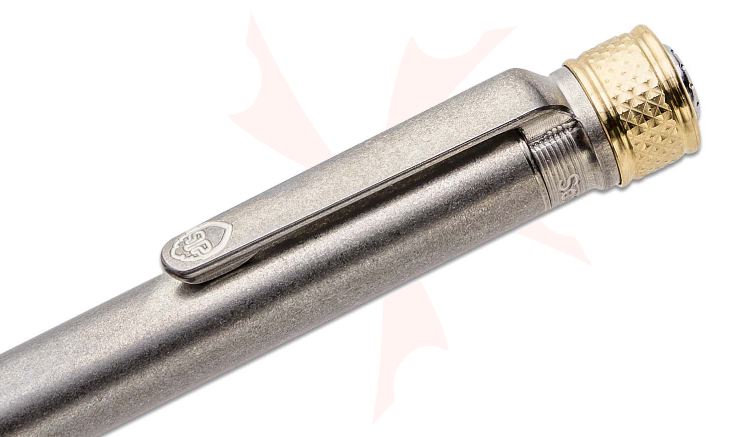 Grimsmo Knives Custom Saga Pen #3984, Silver Titanium with Bronze ...