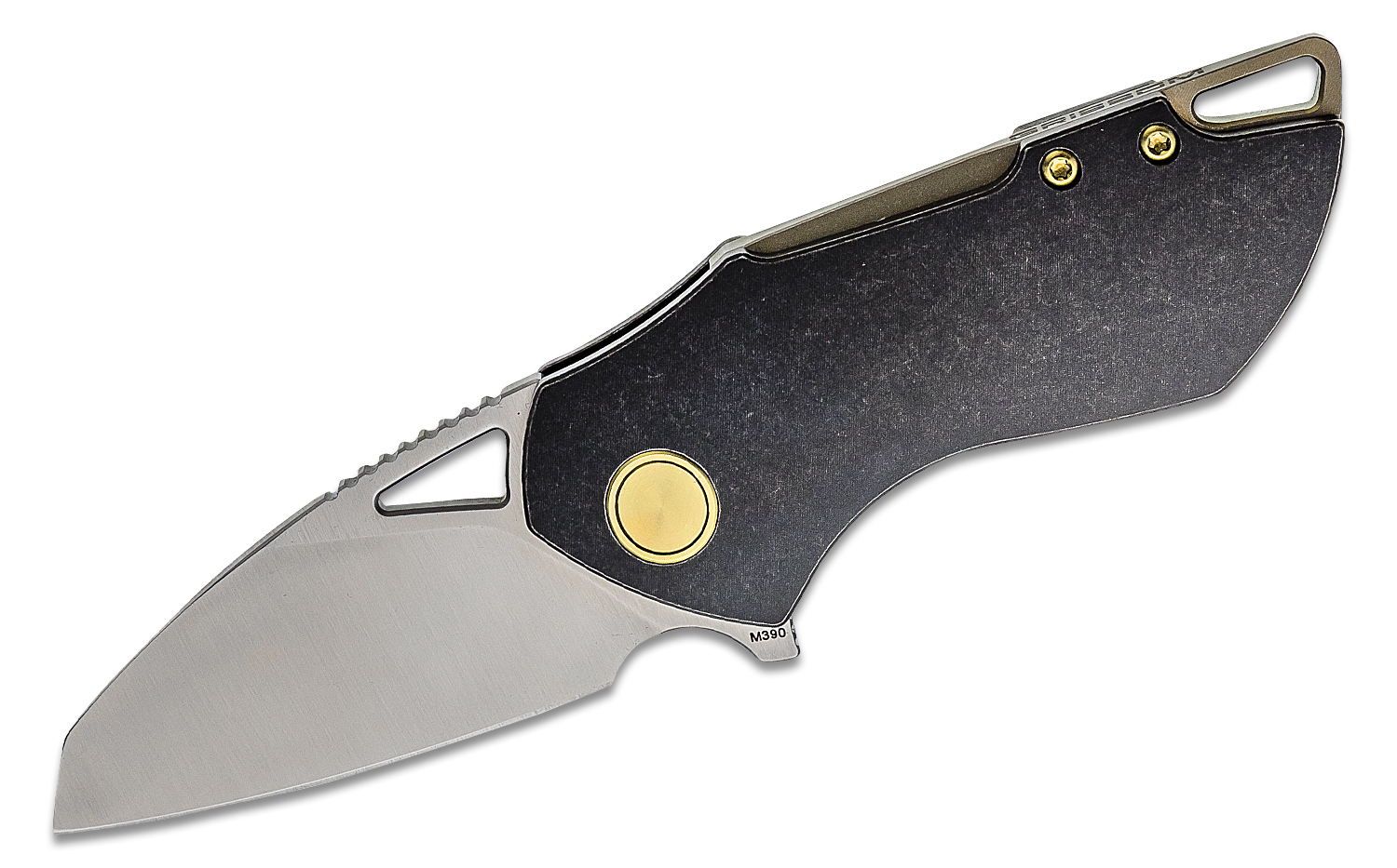 Grissom Knife and Tool Riverstone Flipper Knife 2.5" M390 Satin Blade ...