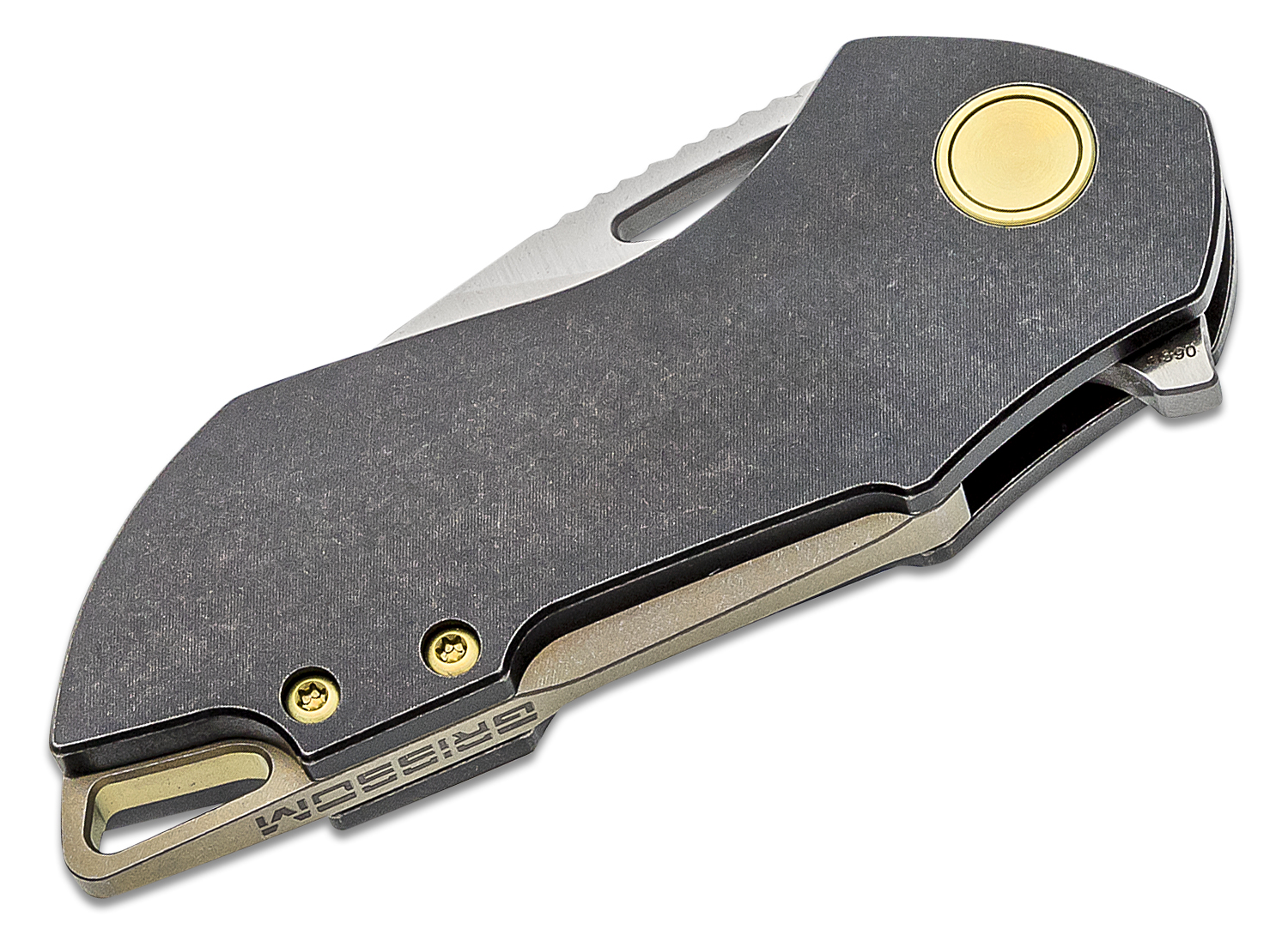 Grissom Knife and Tool Riverstone Flipper Knife 2.5" M390 Satin Blade ...
