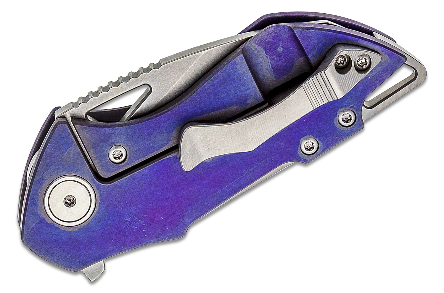 Grissom Knife and Tool Riverstone Flipper Knife 2.5" M390 Blasted Blade ...