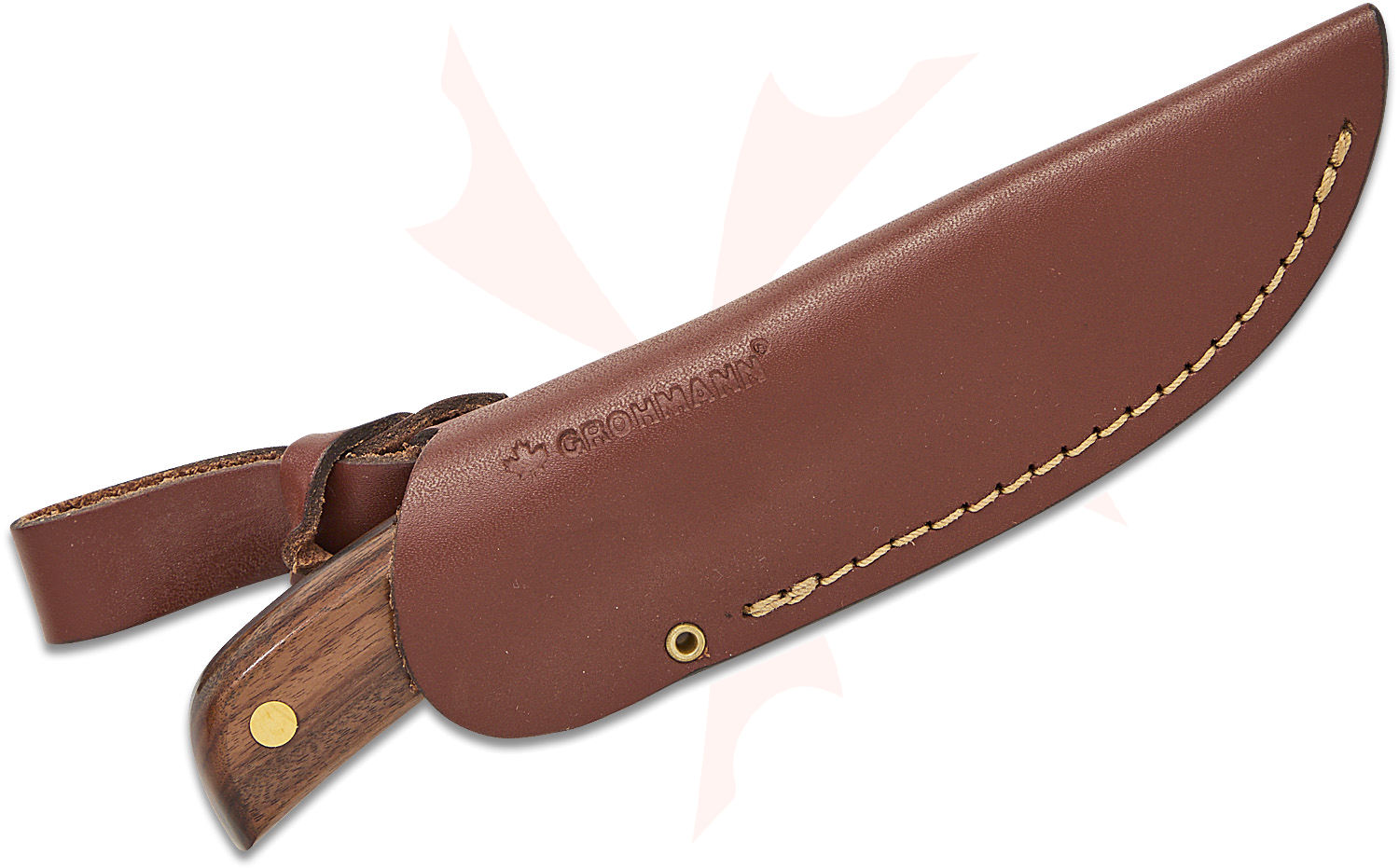 Grohmann #104 Mini Skinner Fixed Blade Knife, 2.75" Satin Stainless ...