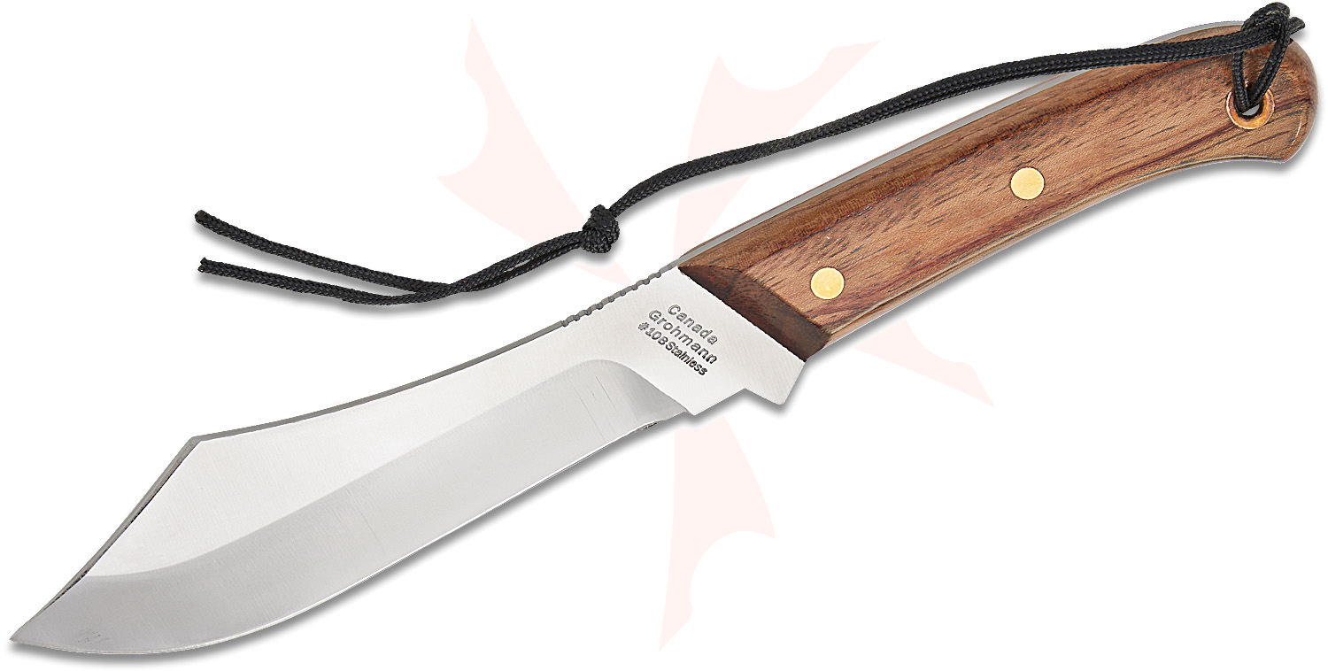 Grohmann #108 Deer and Moose Fixed Blade Knife 5.75" Satin Stainless ...