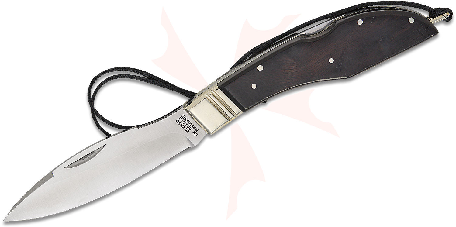 Grohmann #300 DH Russell Lockback Folding Knife 3.75" Satin Carbon ...