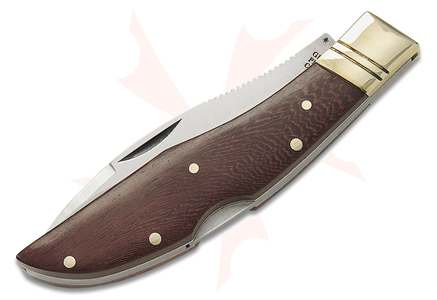 Grohmann #340 Mini Russell Lockback Folding Knife 3.13" Satin Carbon ...