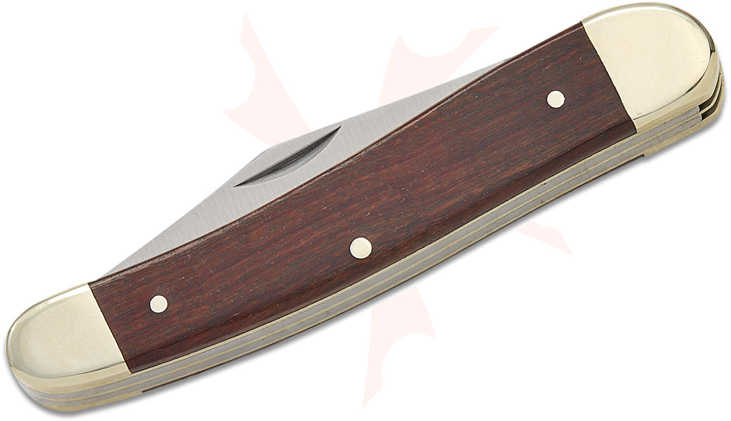 Grohmann #350 Two-Blade Folding Knife 3.88" Rosewood Handles, Nickel ...