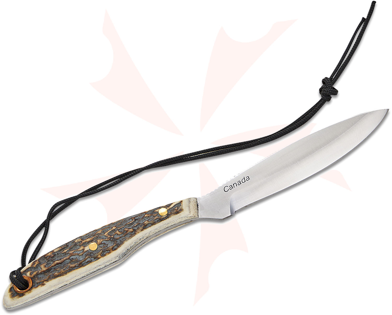 Grohmann #2 Trout & Bird Knife 4" Satin Carbon Steel Blade, Stag Bone ...