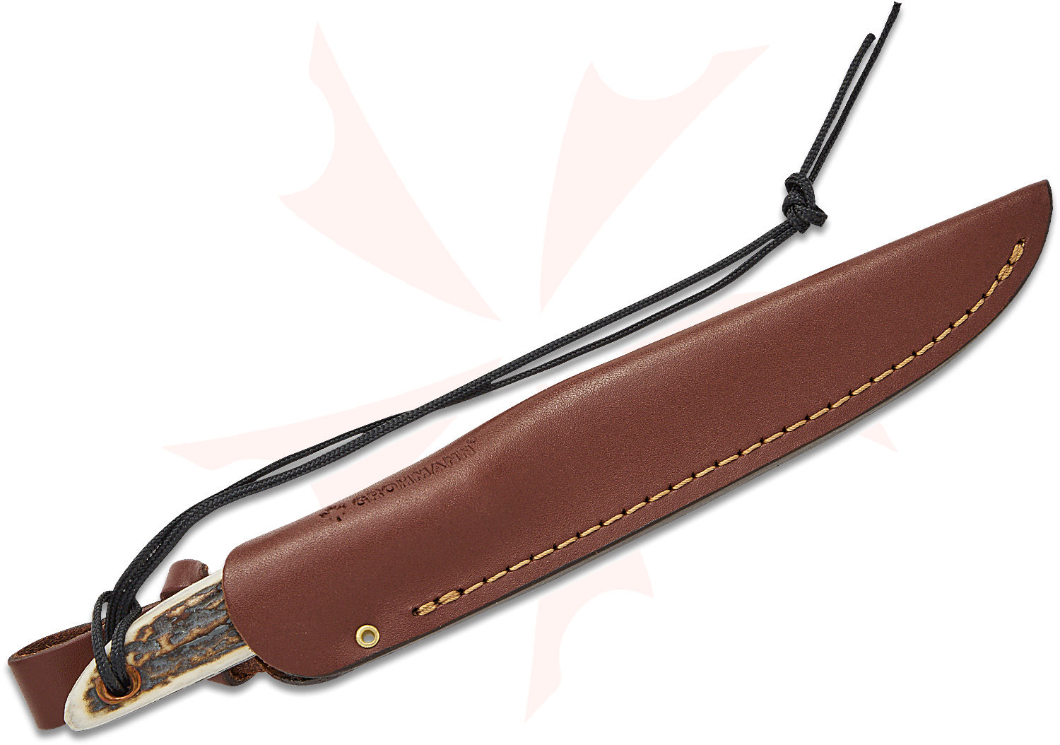 Grohmann #2 Trout & Bird Knife 4" Satin Carbon Steel Blade, Stag Bone ...
