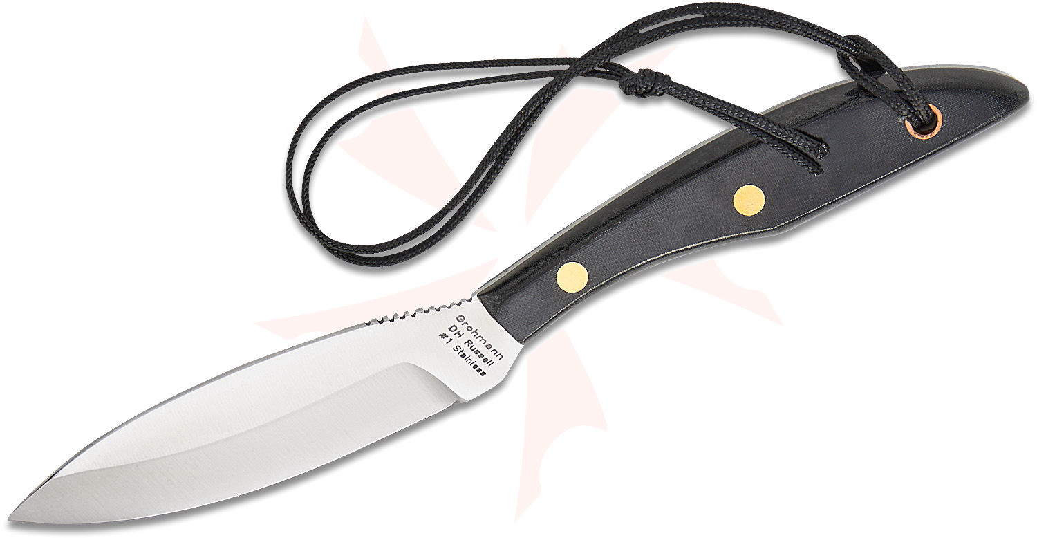 Grohmann Original Design Fixed Blade Knife 4" Satin Stainless Steel ...