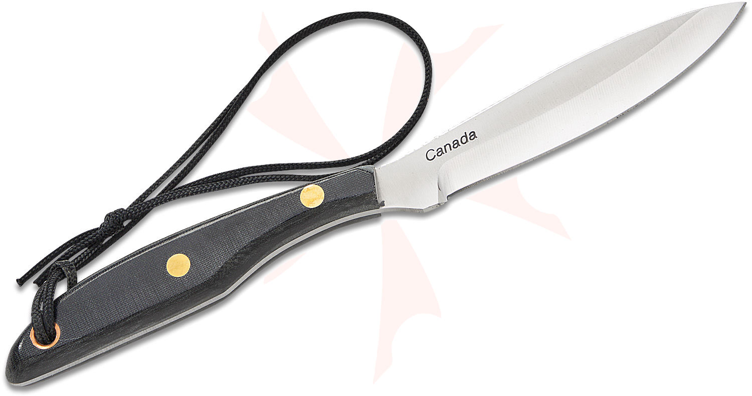 Grohmann #2 Trout & Bird Knife 4" Satin Stainless Steel Blade, Black ...