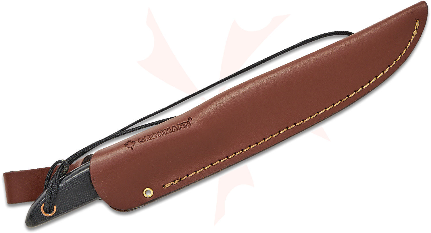 Grohmann #2 Trout & Bird Knife 4" Satin Stainless Steel Blade, Black ...