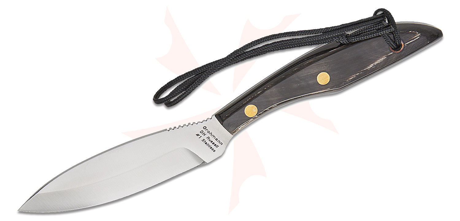 Grohmann Original Design Fixed Blade Knife 4" Satin Stainless Steel ...
