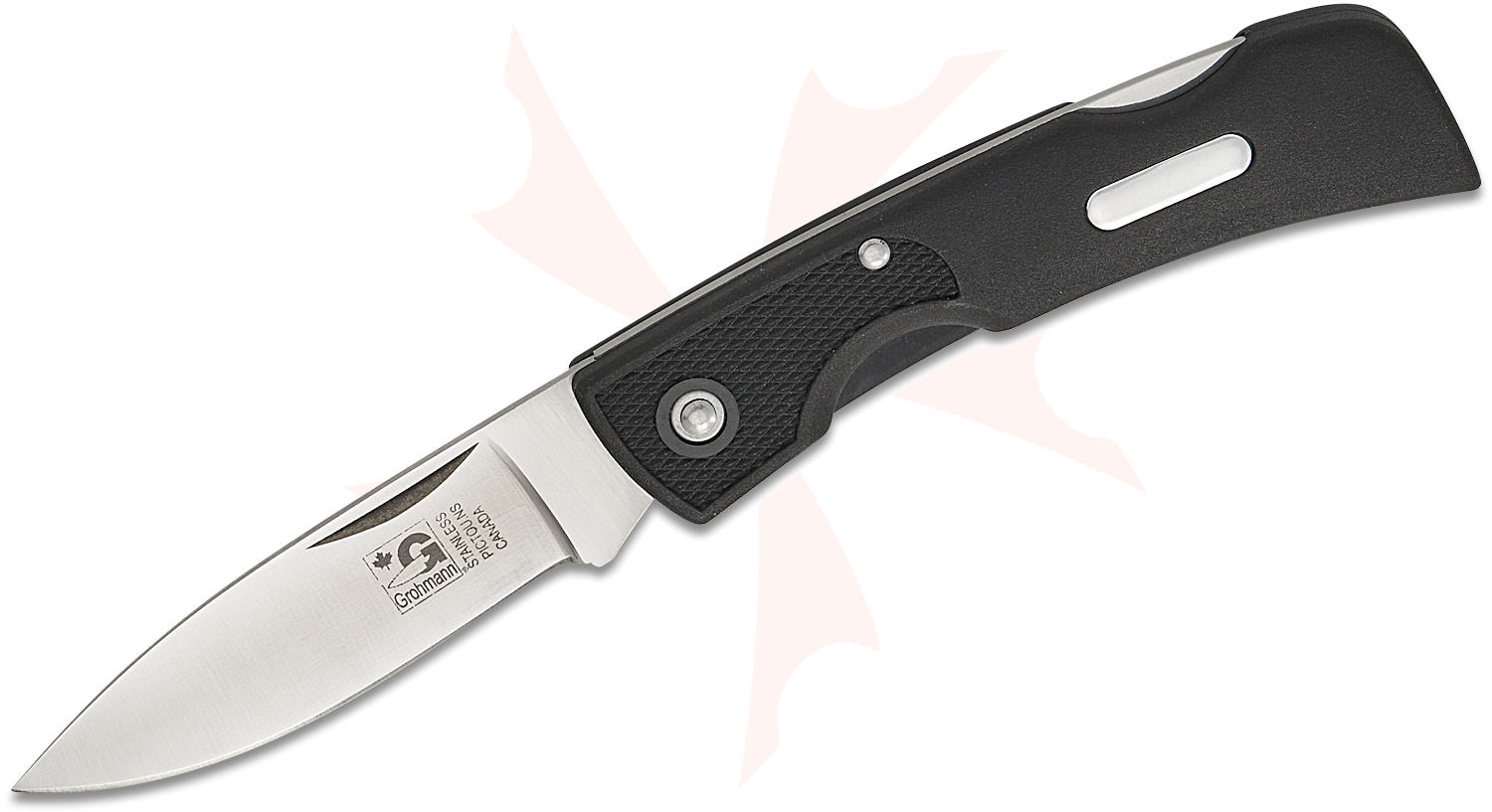Grohmann Featherweight Lockback Folding Knife 3.75" Satin Carbon Steel ...