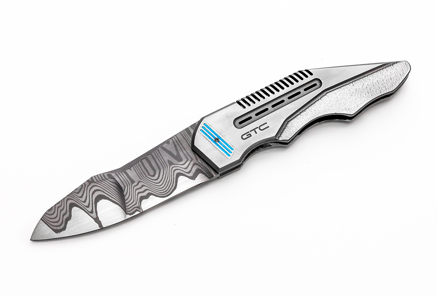 Gustavo GTC Cecchini Custom ISLT 2 Flipper Knife 3.5" CPM-154 San Mai ...