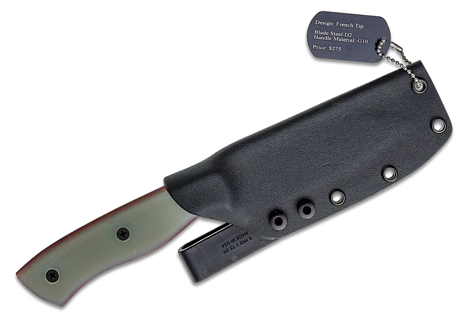 Gingrich Tactical Innovations GTI Custom French Tip Fixed Blade Knife 4 ...