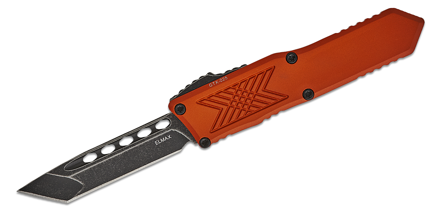 Guardian Tactical GTX-025 OTF AUTO 2.75" Elmax Dark Stonewash Tanto ...
