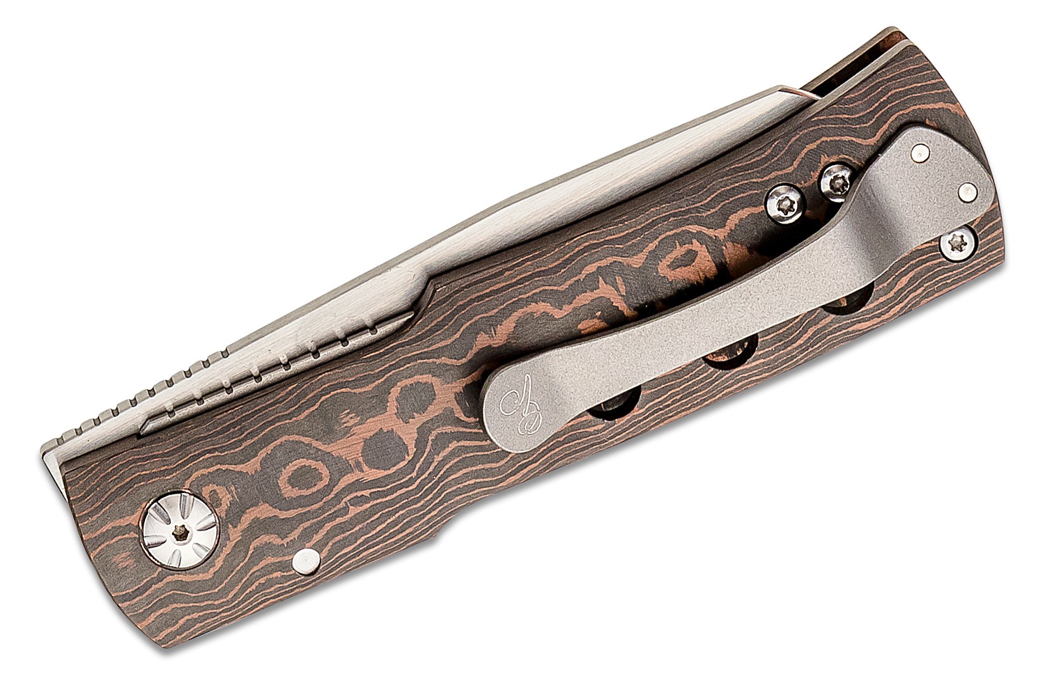 Jason Guthrie Custom Gunstock Front Flipper Knife 2.95" RWL-34 ...