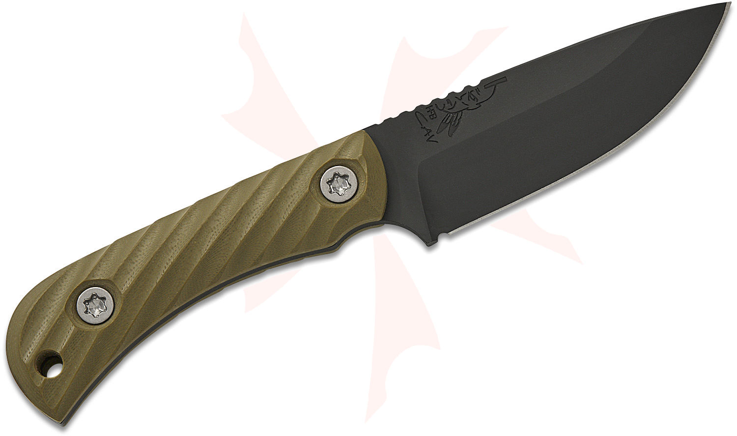 Half Face Blades Cav Jr Fixed Blade Knife 3.625" CPM-S45VN Armor Black ...