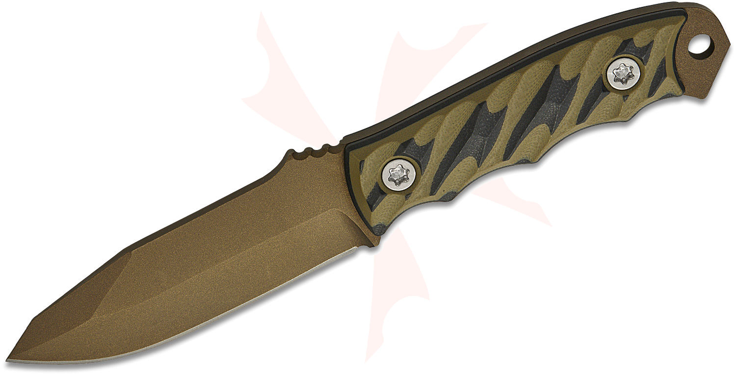 Half Face Blades Disaster Jr Fixed Blade Knife 4" CPM-S45VN Midnight ...