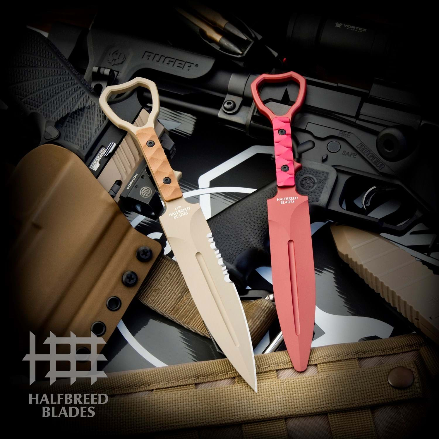 Halfbreed Blades Compact Clearance XL Fixed Blade Knife and Trainer Set ...