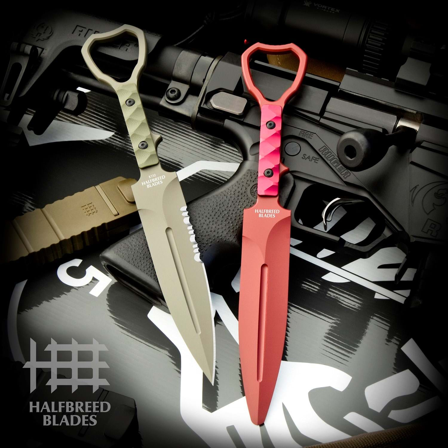 Halfbreed Blades Compact Clearance XL Fixed Blade Knife and Trainer Set ...