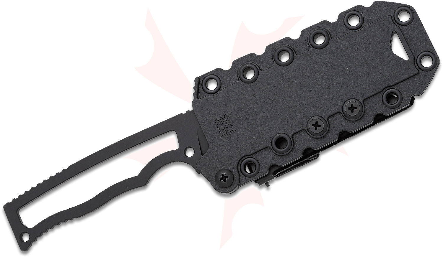 Halfbreed Blades Compact Field Fixed Blade Knife 4.01" N690 Black PVD ...