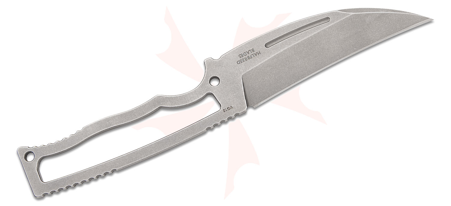 Halfbreed Blades Compact Field Fixed Blade Knife 4.01" VG10 Stonewashed ...