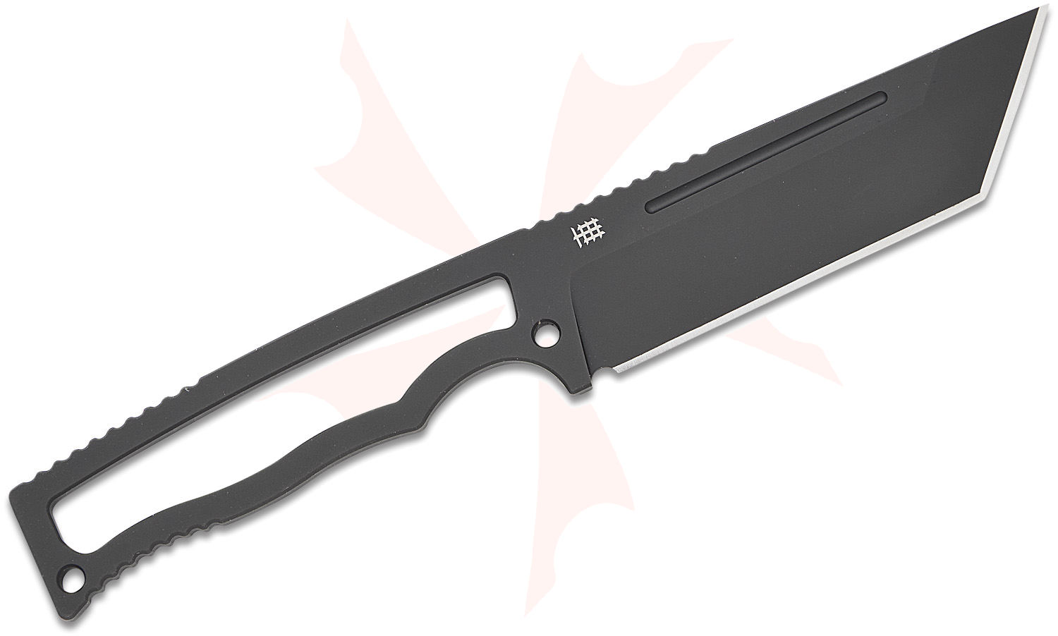 Halfbreed Blades Compact Field Fixed Blade Knife 4.01" N690 Black PVD ...