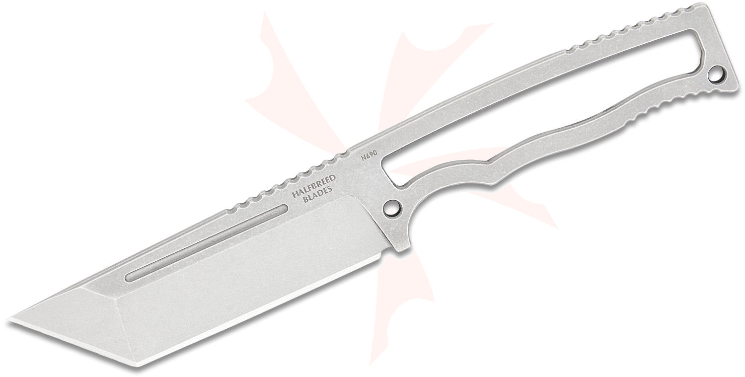 Halfbreed Blades Compact Field Fixed Blade Knife 4.01" VG10 Stonewashed ...