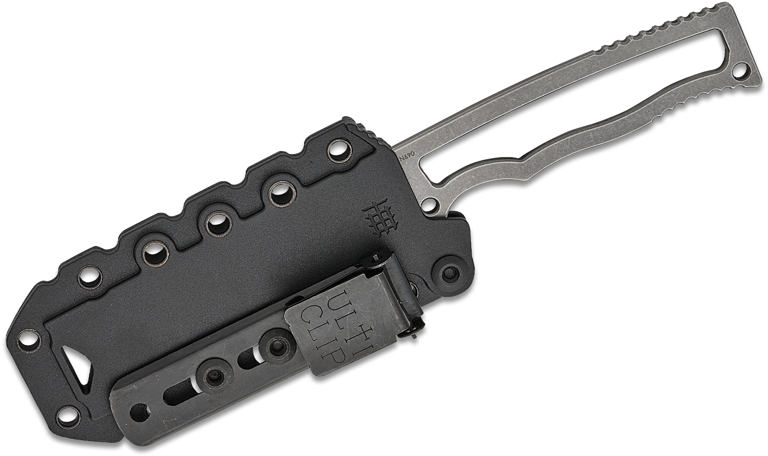 Halfbreed Blades Compact Field Fixed Blade Knife 4.01" N690 Stonewashed ...
