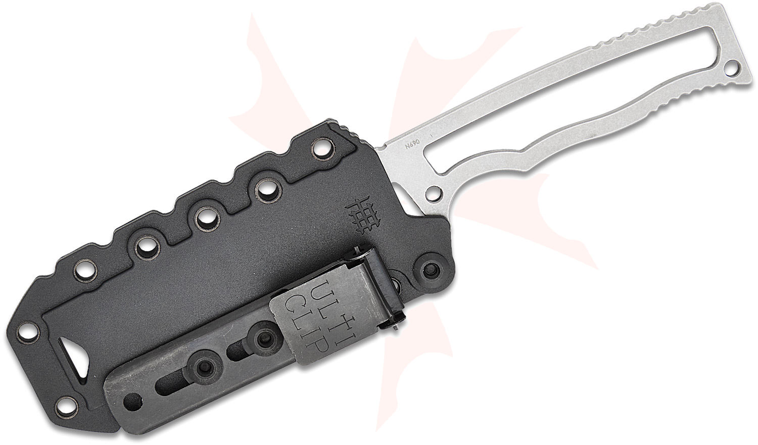 Halfbreed Blades Compact Field Fixed Blade Knife 4.01" N690 Stonewashed ...