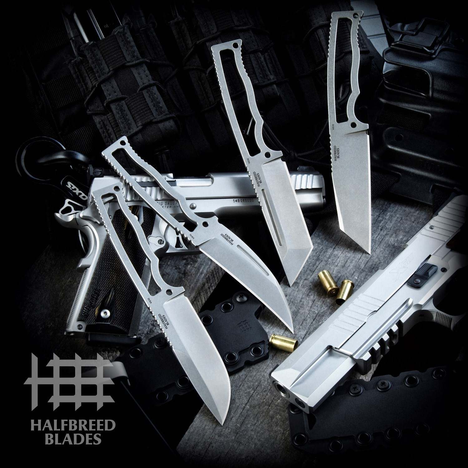 Halfbreed Blades Compact Field Fixed Blade Knife 4.01" N690 Stonewashed ...