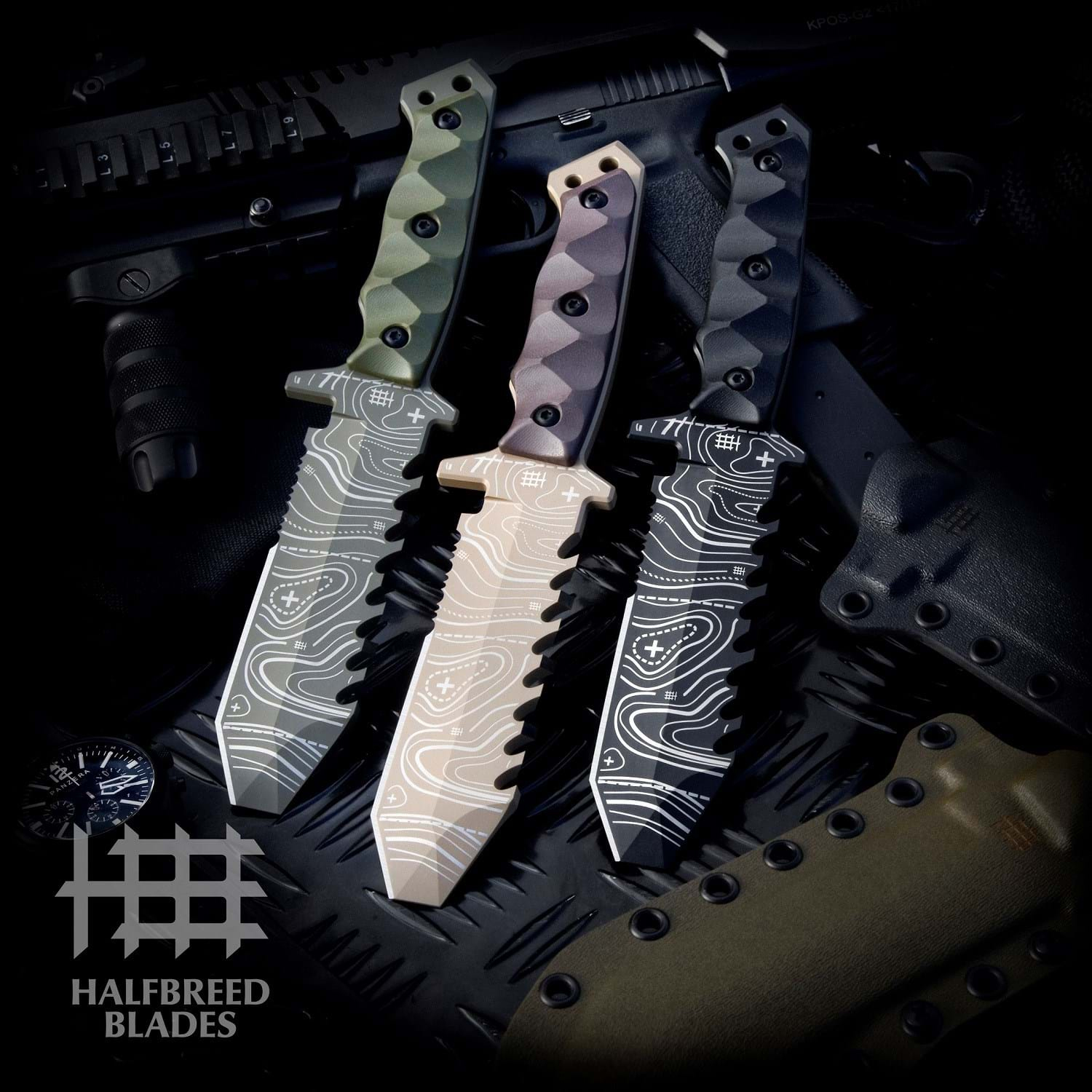 Halfbreed Blades Emergency Rescue Fixed TOPO Blade Knife 5.11" D2 ...