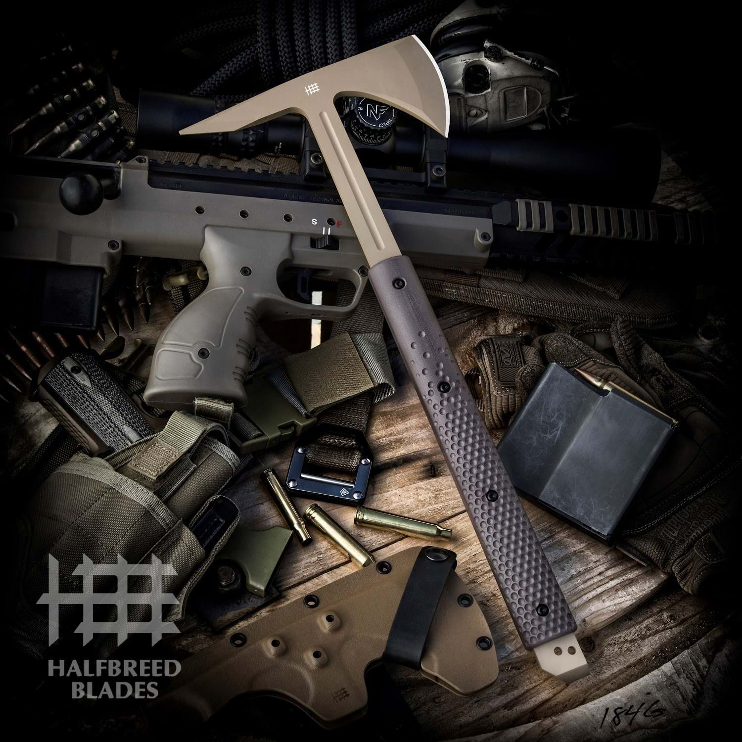 Halfbreed Blades Large Breaching Axe 18.43" Overall, Tomahawk with ...